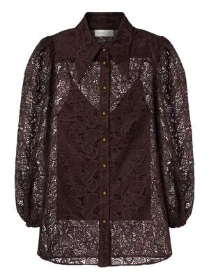 Zimmermann Lace Shirt - Brown
