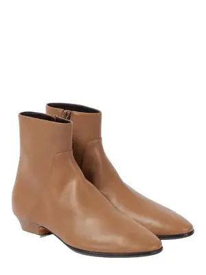 THE ROW Awar 25 Leather Ankle Boots