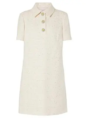 Valentino Garavani Cotton-blend Tweed Minidress - White