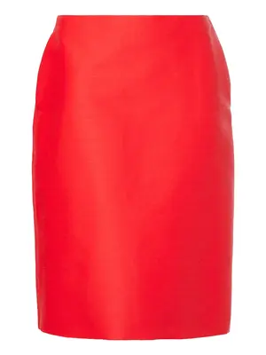 THE ROW Corinna Pencil Skirt - Red
