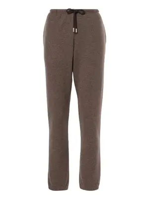 THE ROW Teo Cashmere And Cotton Sweatpants - Brown