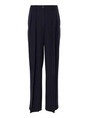 THE ROW Igor Wool Wide-leg Pants - Blue