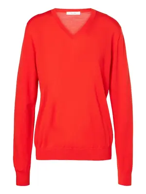 THE ROW Haius Wool Jersey Sweater - Red
