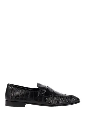 THE ROW Soft Paneled Leather Loafers