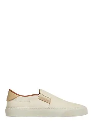 Moncler Monclub Leather Sneakers - Beige