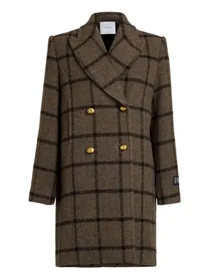 Patou Double-breasted Coat - Brown