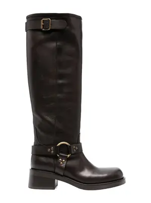 P.a.r.o.s.h 50mm Leather Knee High Boots - Brown