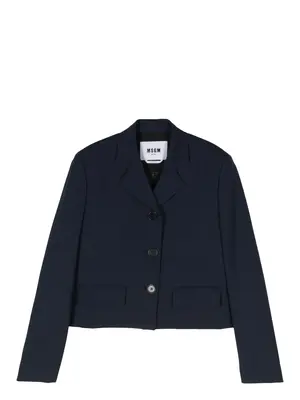 MSGM Cropped Blazer - Blue