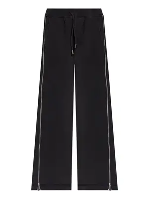 Dsquared2 Side-zipped Cotton Palazzo Pants - Black