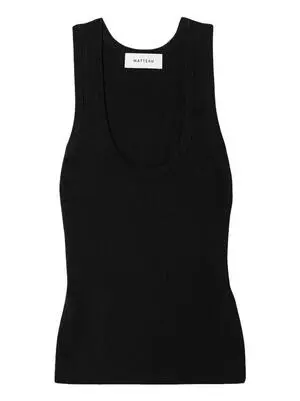 Matteau Ribbed-knit Tank - Black
