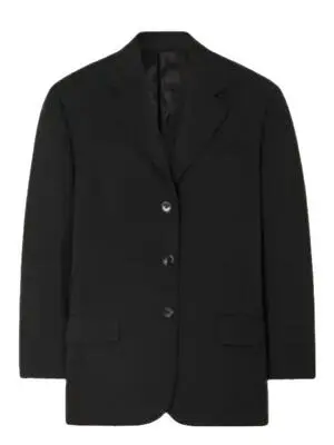 Acne Studios Net Sustain Oversized Recycled Woven Blazer - Black