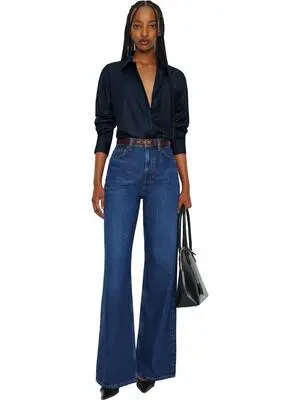 REFORMATION Eli Oversized Shirt - Blue