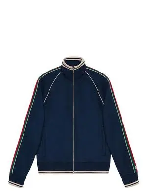 Gucci Cashmere Zip-up Jacket - Navy Blue