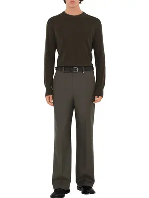Burberry Wool Tailored Trousers - Grey