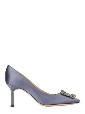 Manolo Blahnik 70mm Hangisi Pumps - Blue