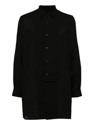 Yohji Yamamoto Double Front Placket Shirt - Black