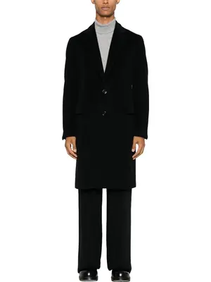 LARDINI Virgin Wool Coat - Black