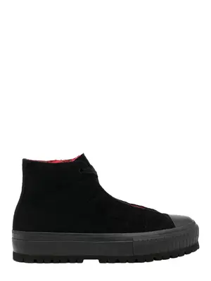 Yohji Yamamoto Lace-up High-top Sneakers - Black