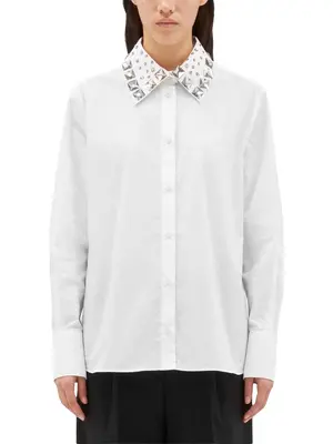 MSGM Studded Collar Shirt - White