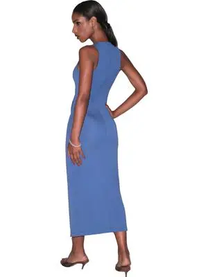 Fleur Du Mal Undo Me Racer Dress - Dusk Blue