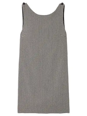Dolce & Gabbana Open-back Houndstooth Mini Dress - Gray