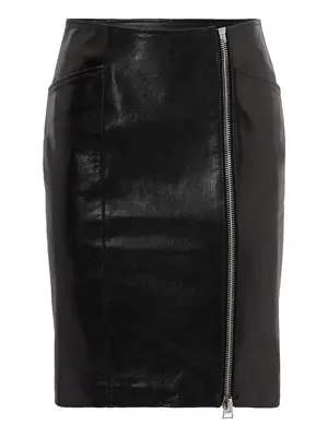TOM FORD Paneled Leather Mini Skirt - Black