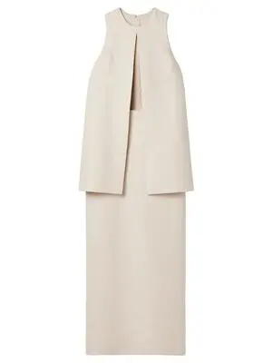 BRANDON MAXWELL Astrid Cutout Layered Midi Dress