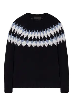 Alanui Fair Isle Intarsia-knit Wool Sweater - Blue
