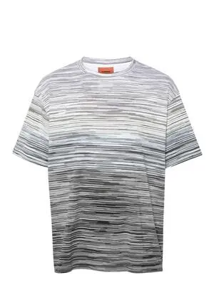 MISSONI Logo-rubberised Striped T-shirt