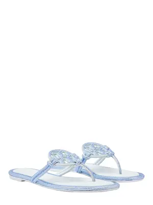 Tory Burch Miller Flip Flops Blue