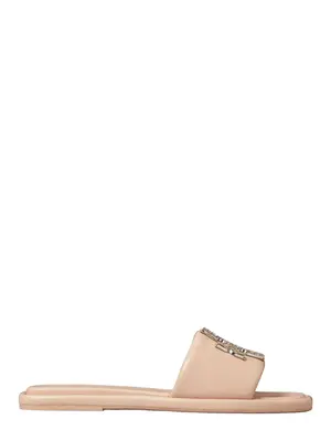 Tory Burch Double T Deco Sport Slides - Pink