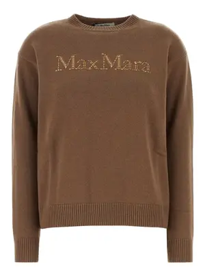 Max Mara Logo-embellished Sweater - Brown