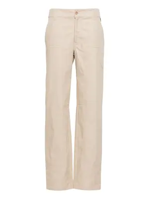 Moschino Logo-tag Trousers - Neutrals