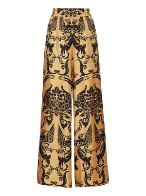 La DoubleJ All-over-print Palazzo - Gold