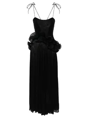 ANA RADU Ruffled Maxi Dress - Black