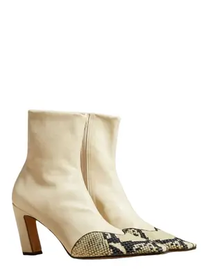 Khaite Nevada 85 Ankle Boots Bone