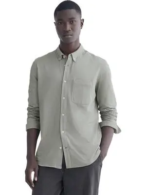 Everlane Startup Shirt Chambray Deep Lichen Green