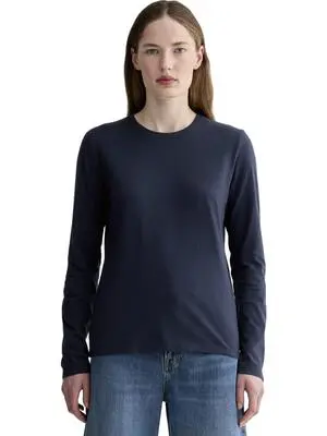 Everlane Slim Long-sleeve Crew Neck T-shirt - Navy
