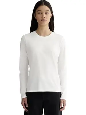 Everlane Slim Long-sleeve Crew Neck T-shirt - White