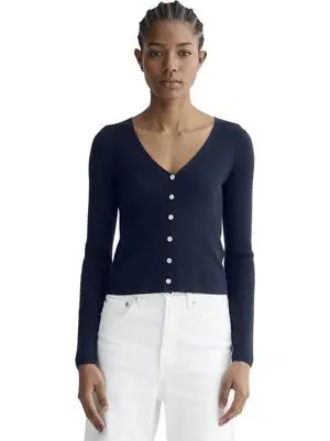 Everlane Ultrasoft Merino Cardigan - Navy