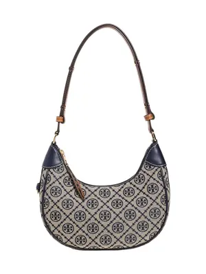 Tory Burch T Monogram Crescent Bag - Tory Navy
