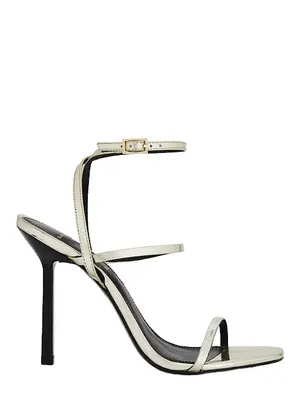 BLACK SUEDE STUDIO VAN 100 Heel In Metallic