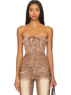 Superdown Jasmine Tube Top - Brown