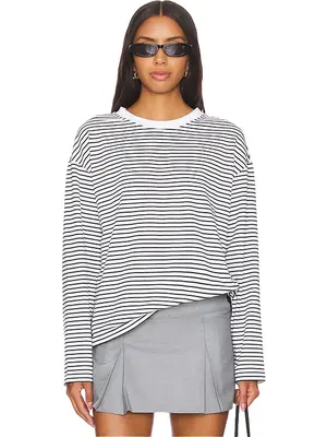 ALL THE WAYS Lily Long Sleeve Top - Blue Stripe