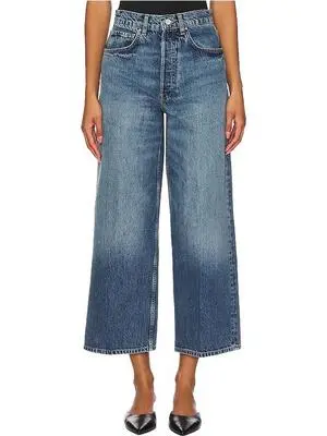 ANINE BING Rick Wide Leg Jeans - Deep Alto Blue