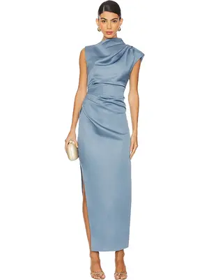 ELLIATT Coralie Maxi Dress - Steel Blue