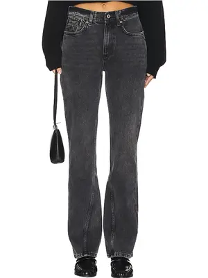 Free People Xena Slim Straight Jeans - Dark Night