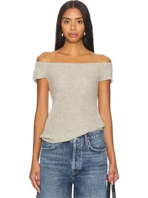 MORE TO COME Malia Open Back Knit Top - Beige