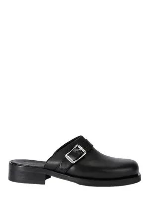 Our Legacy Camion Leather Mules - Black