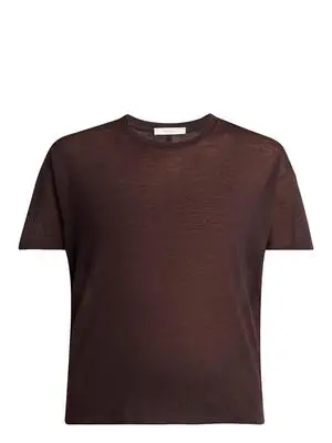 THE ROW Lila Cashmere T-shirt - Brown